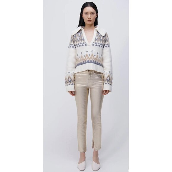 Jonathan Simkhai | Jeans | Jonathan Simkhai Rae Denim In Gold Foil Nwt ...